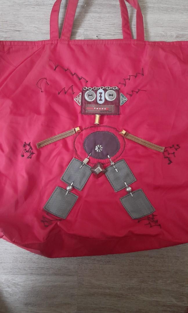 Prada Robot Tote Bag, Luxury, Bags & Wallets on Carousell