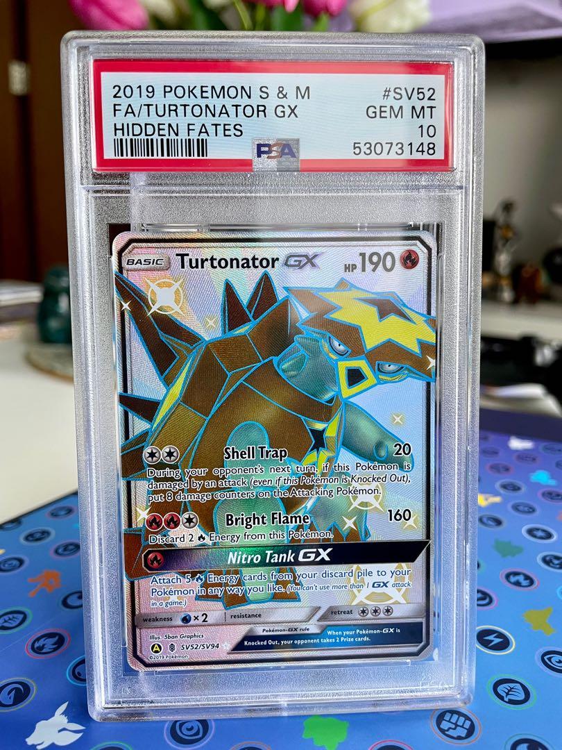 PSA 10 Turtonator GX (Full Art Shiny) @ 2019 Hidden Fates Set, Hobbies ...