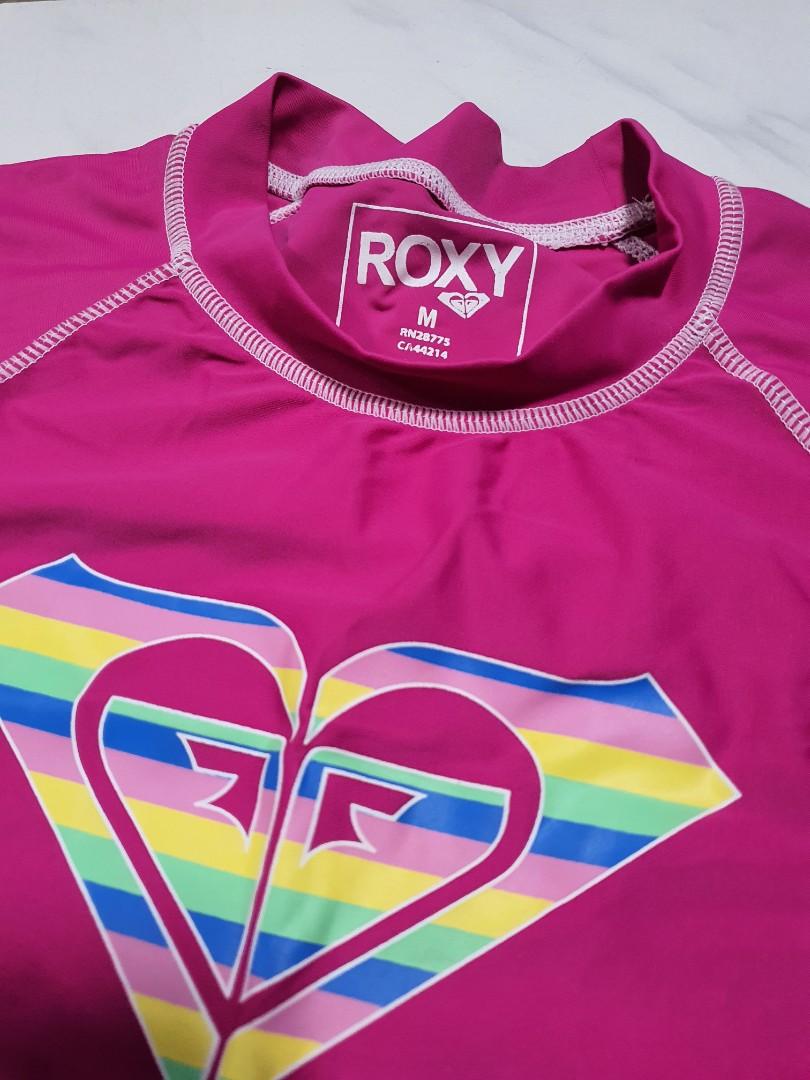 Roxy Pink Rash guard, Women's Fashion, Activewear on Carousell