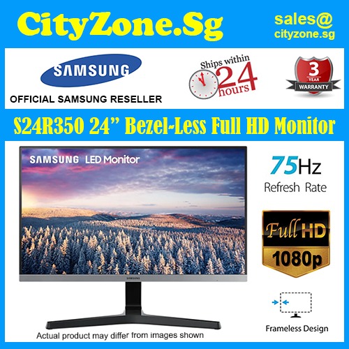 Samsung S24R350FZE 24Inch FHD Monitor with Bezel-Less Design ...