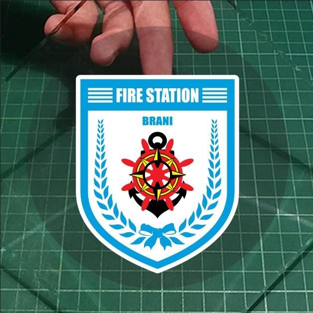 SCDF Brani Fire Station . Static Cling Car Decals . 11cm overall ...