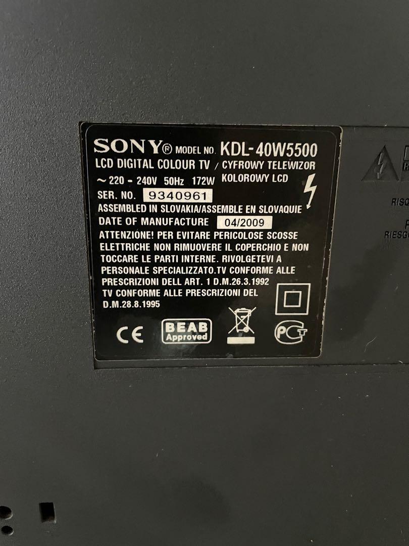 Sony KDL-40W5500, TV & Home Appliances, TV & Entertainment, TV on Carousell