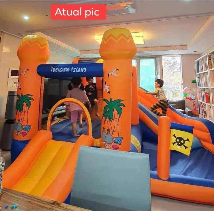 Treasure Island Castle Inflatable Slide, Hobbies & Toys, Toys & Games ...