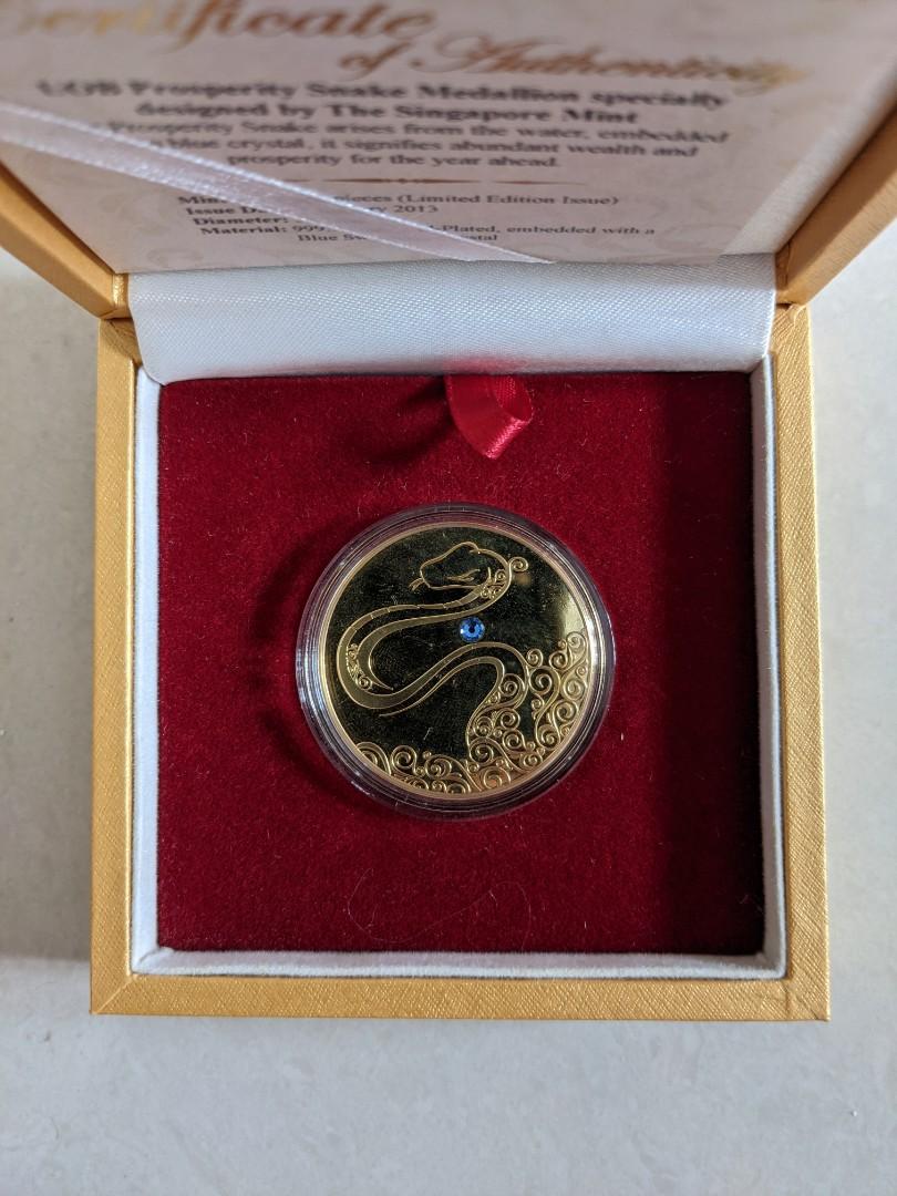 UOB Singapore Mint Snake Medallion, Hobbies & Toys, Memorabilia ...