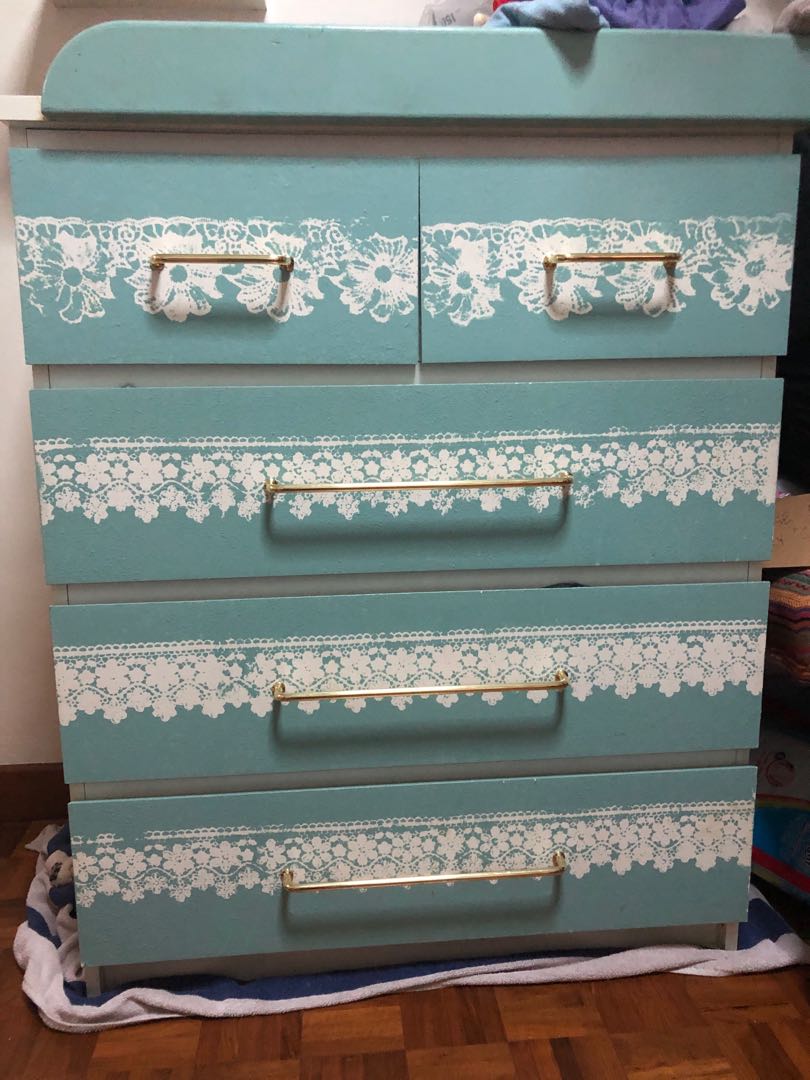 Upcycled ikea drawers adapted into changing table, Babies & Kids, Baby ...