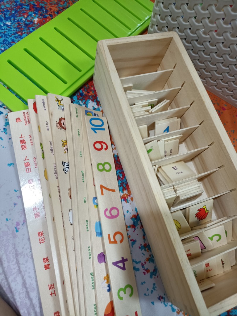Wooden sorting material, Babies & Kids, Infant Playtime on Carousell