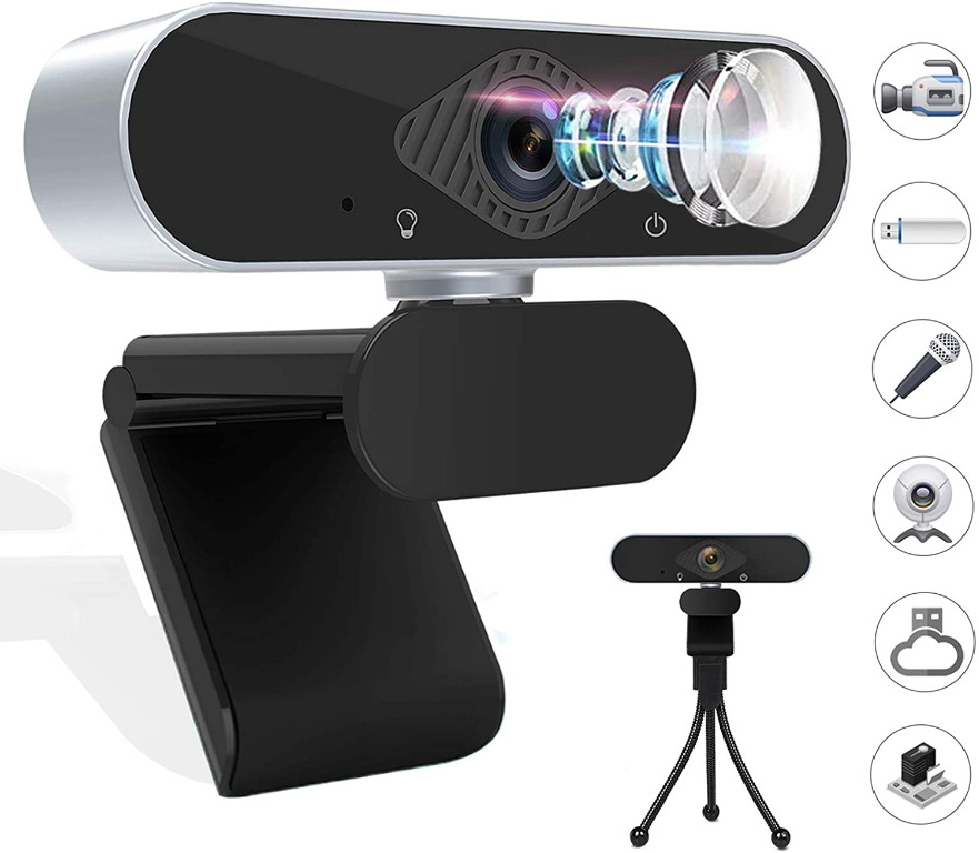 1080P HD Webcam for Laptop, Microphone, 120 Degree Wide Viewing Angle ...