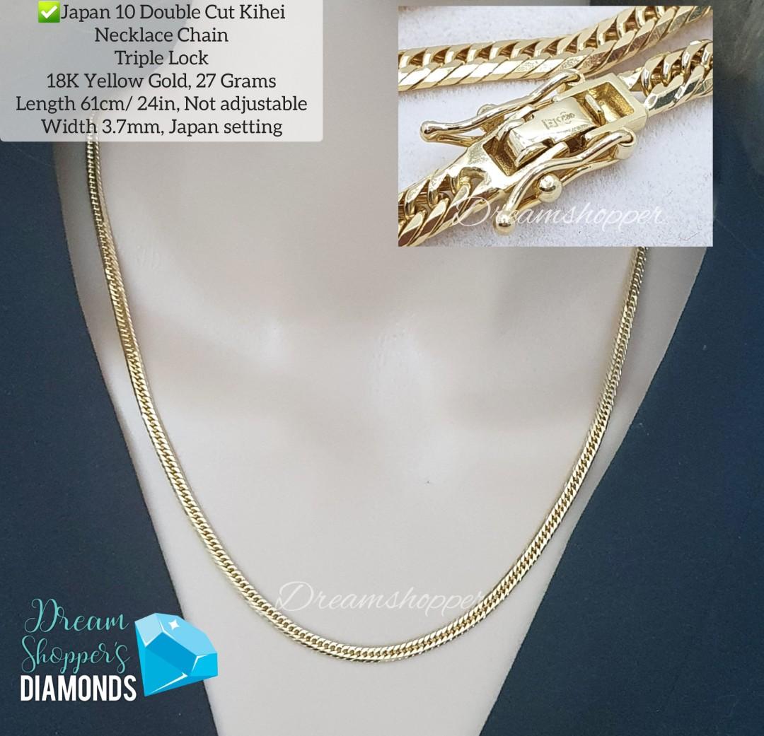 🚩SALE 10 cut Kihei Necklace Chain 18k Japan Gold 27 Grams, Women's Fashion, Jewelry & Organizers ...
