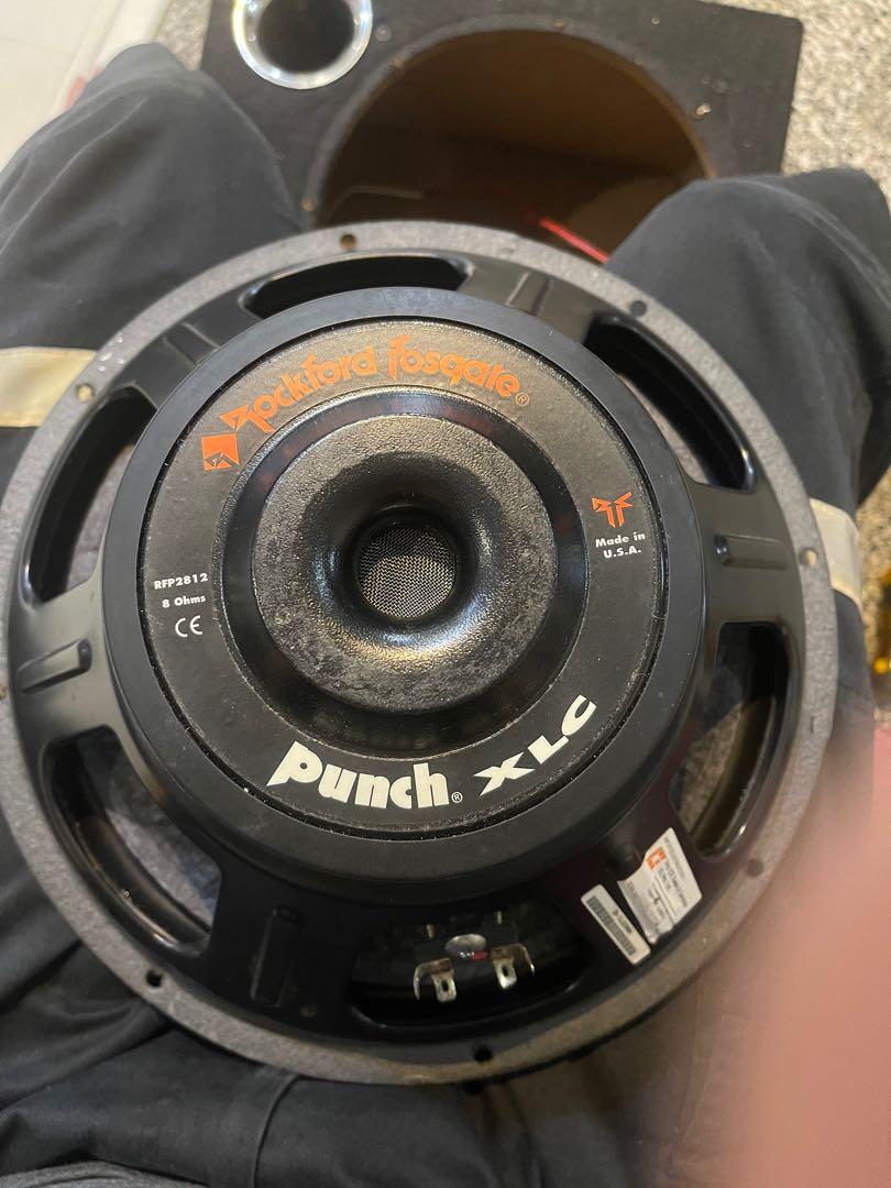 12” Rockford subwoofer &JVC 4CH, Car Accessories, Accessories on Carousell