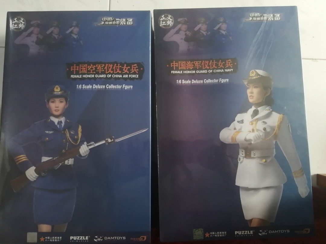 1/6 Dam Toys/Phicen PLA Female Honour Guard Navy and Air Force, Hobbies ...