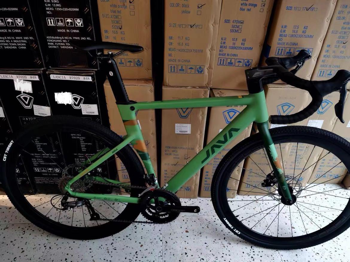 2022 JAVA IDRA 18s 一體把 碟剎 鋁合金 GRAVEL 越野公路車 送水架前後蛙燈, 運動產品, 單車及配件, 單車 ...