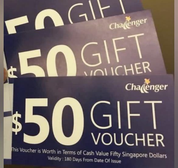250 dollar Challenger voucher at 220 dollar, Tickets & Vouchers ...