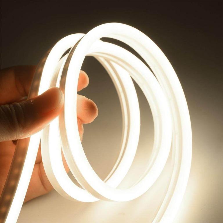 3 Pin Plug 5M 12V Narrow Neon light 6mm LED Strip SMD 2835 120LED/M ...