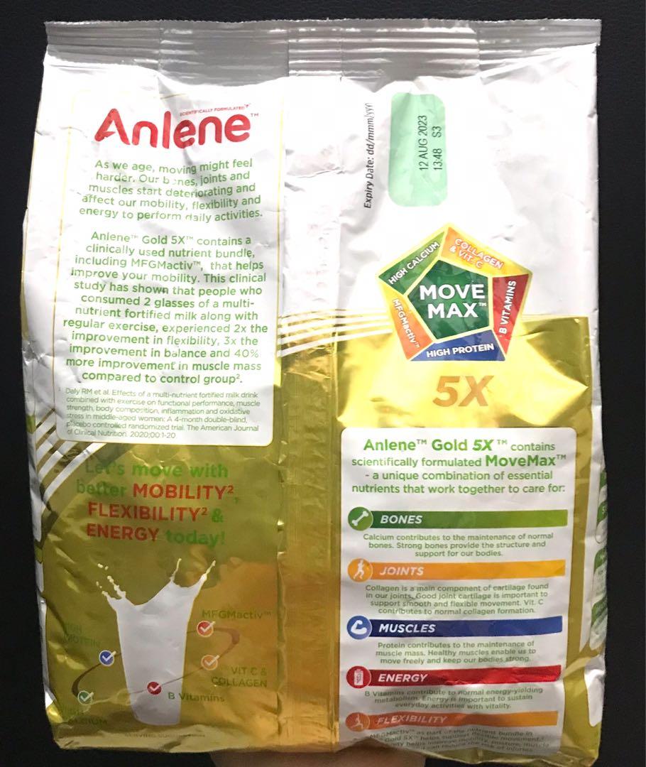 990g Anlene Gold 5x Plain Low Fat Milk Powder Drink For Adults No Added ...