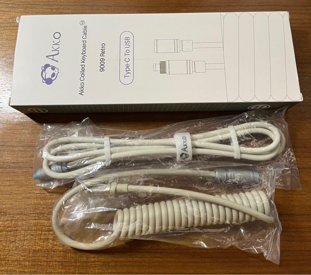 Akko Coiled Keyboard Cable V2 (9009 Retro), Computers & Tech, Parts ...