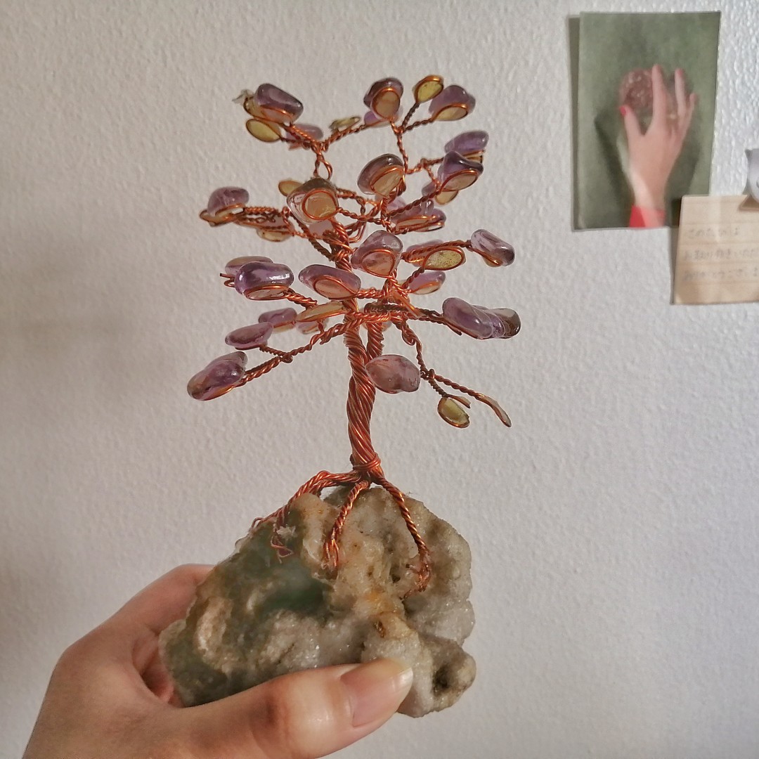 Amethyst Wire Tree, Furniture & Home Living, Home Decor, Artificial ...