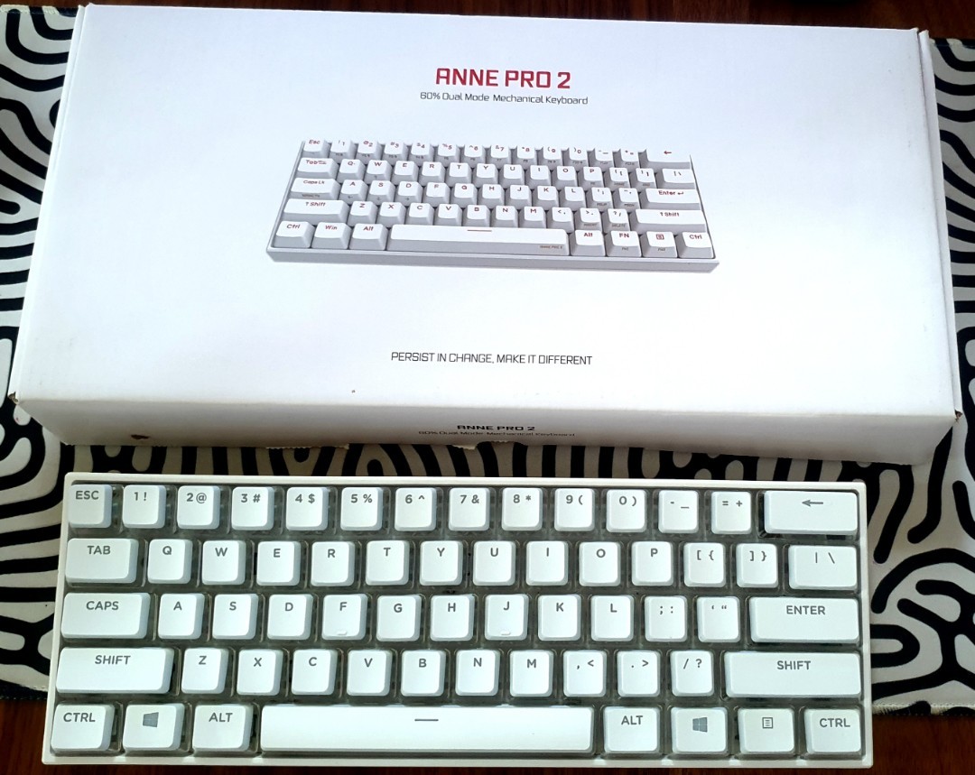 Anne Pro 2 Mechanical Keyboard with Blue (Clicky) Switches, Computers ...