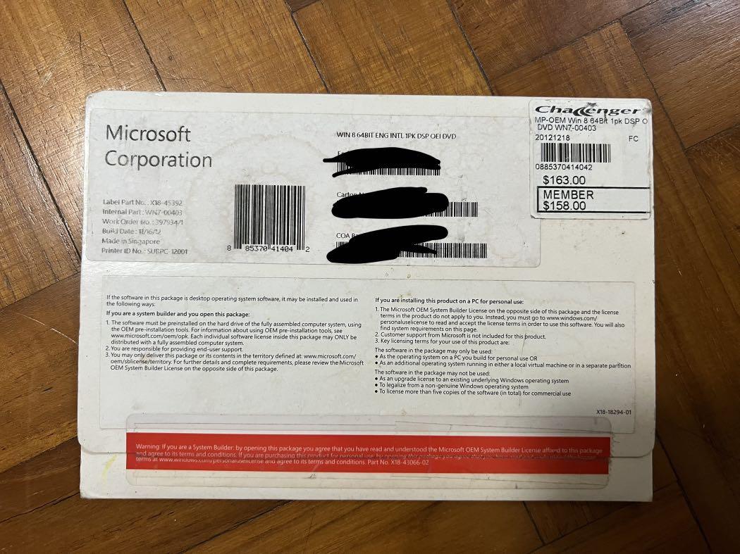 Authentic Microsoft Windows Key, Computers & Tech, Parts & Accessories ...