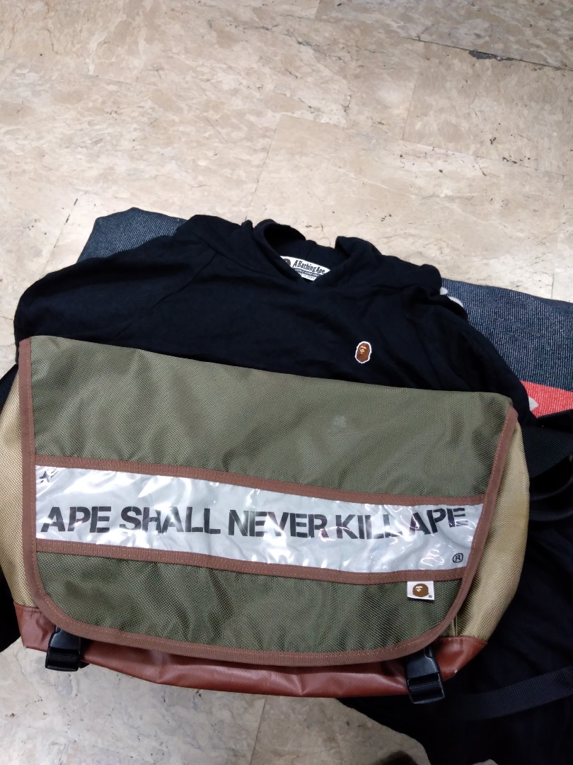 Bape Messenger Bag and Bape Poncho, Men's Fashion, Coats, Jackets and ...