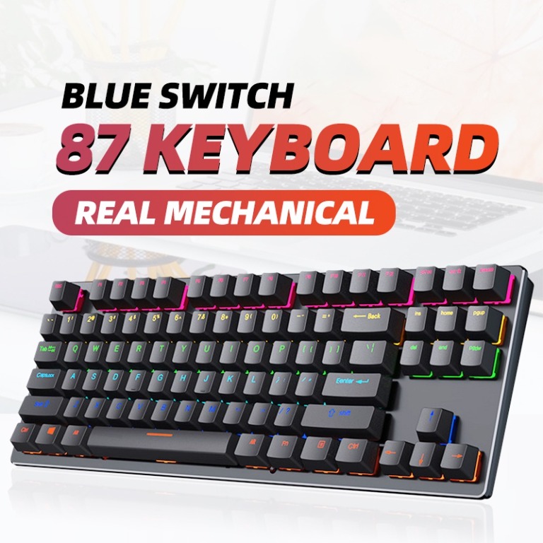 BN Real RGB Mechanical Keyboard Blue switch K880 K550 K28 Mechanical Hotswappable Keyboard 87 ...