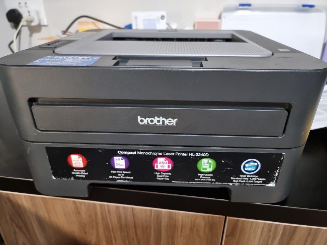 BROTHER Laser Printer Compact Monochrome HL-2240D, Computers & Tech ...