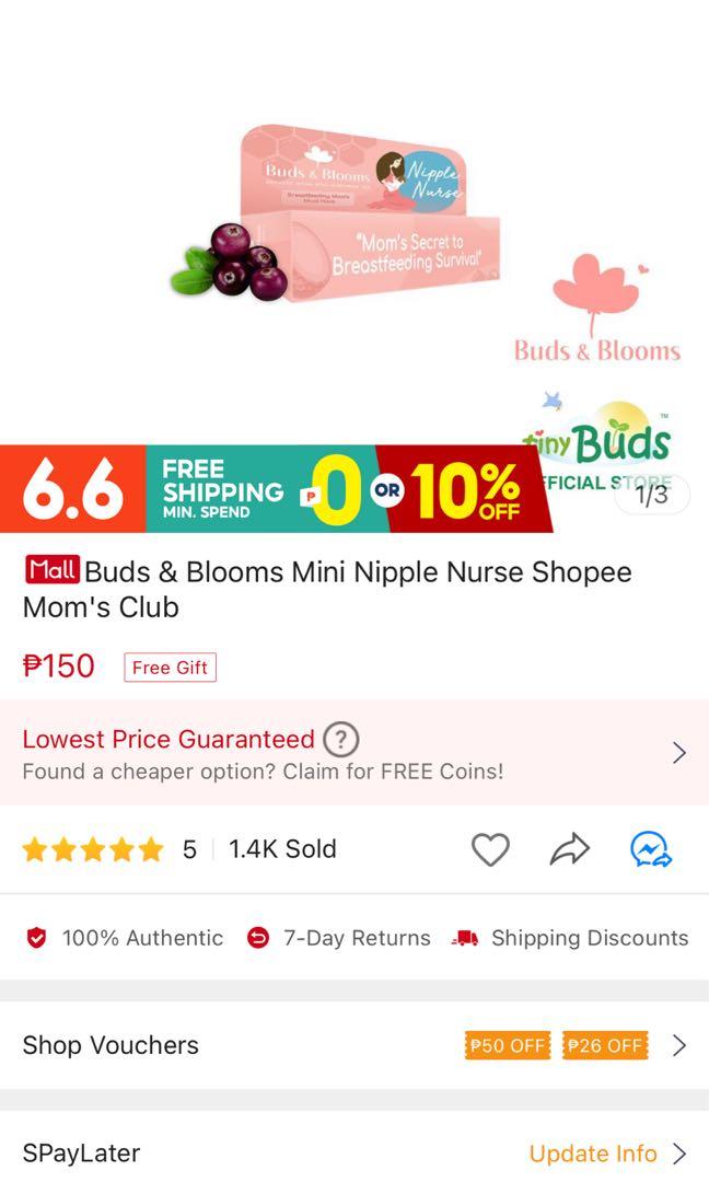 Buds and blooms nipple nurse, Babies & Kids, Nursing & Feeding, Breastfeeding & Bottle Feeding ...