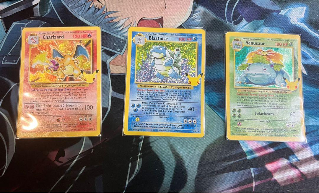 Celebrations charizard , blastiose , venusaur base set trios -Pokémon ...