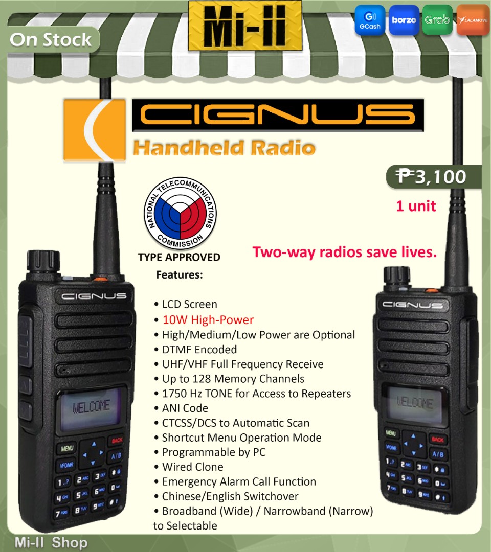 Cignus Walkie Talkie Handheld Radio 8 watts, Mobile Phones & Gadgets ...