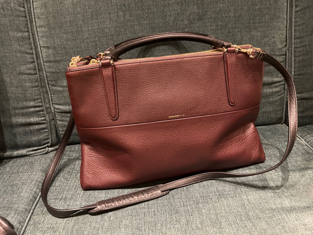 Coach Borough bag in oxblood, Women's Fashion, Bags & Wallets, Cross ...