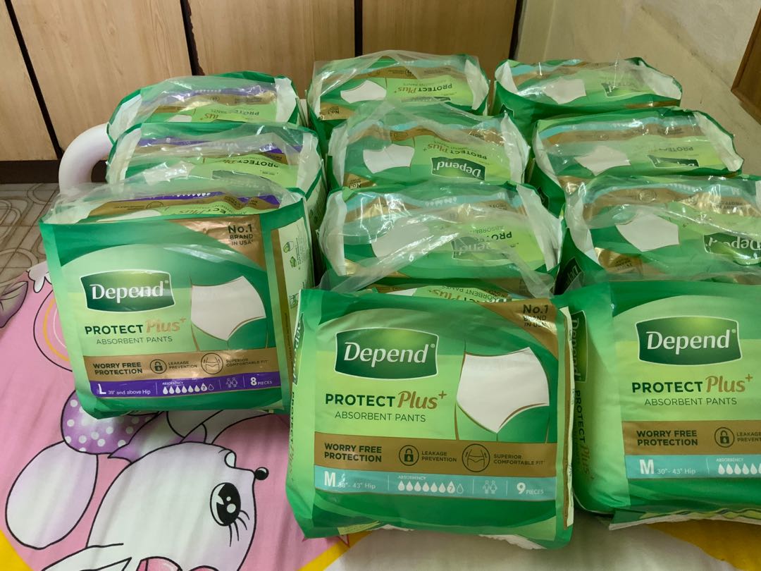 Depend Protect PLUS Pants - more drops , Health & Nutrition, Assistive ...
