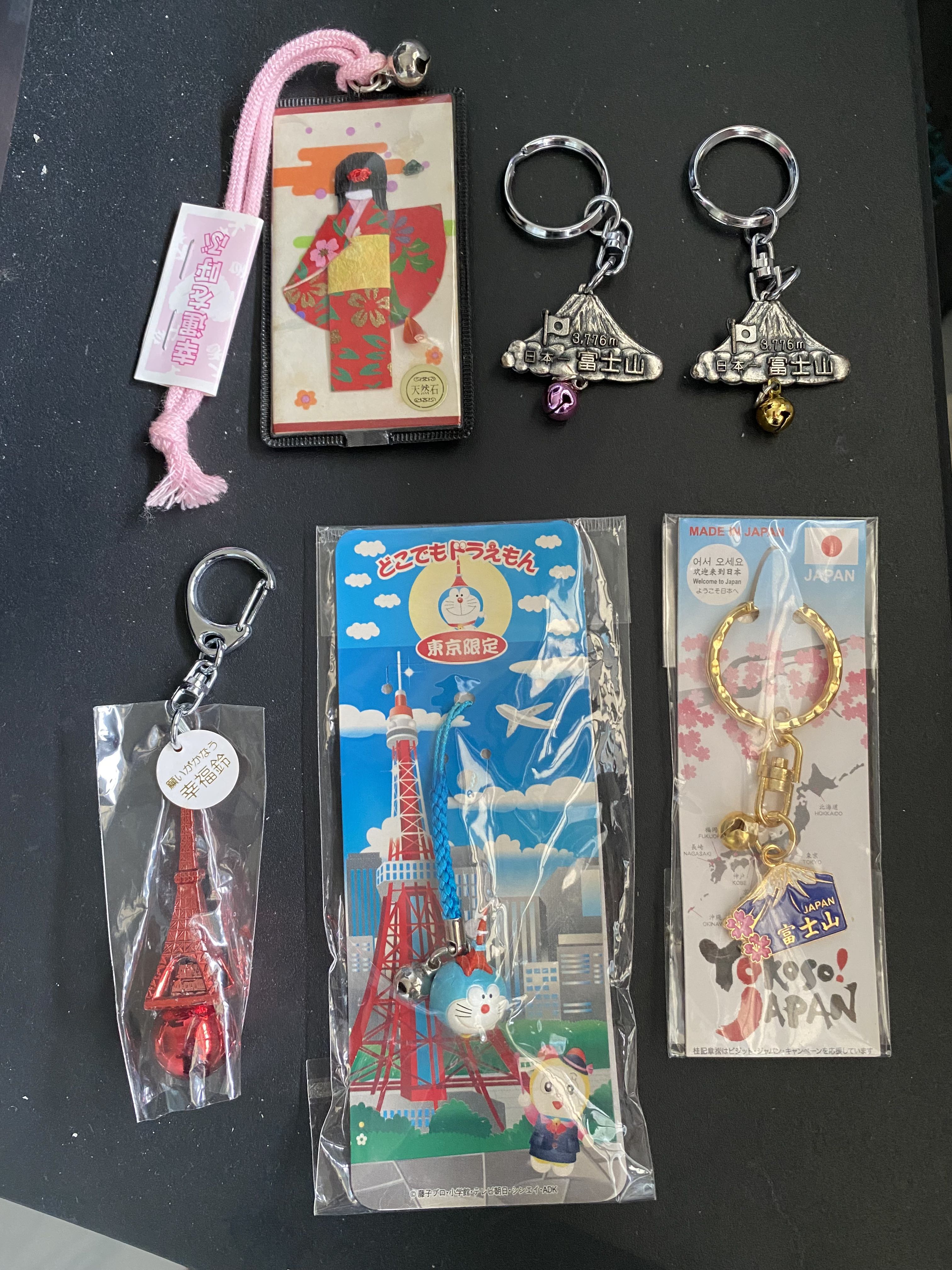 Doraemon, Tokyo Tower & Mount Fuji Keychains from Japan, Hobbies & Toys ...