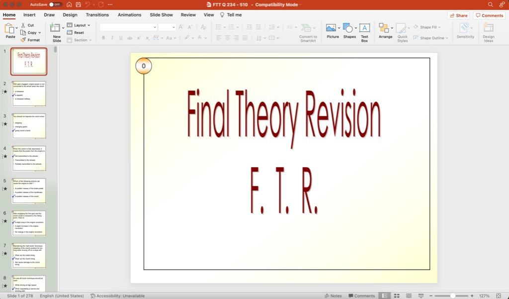 BTT FTT Driving Final Theory Basic Theory CDC SDCC BBDC Answers Keys ...