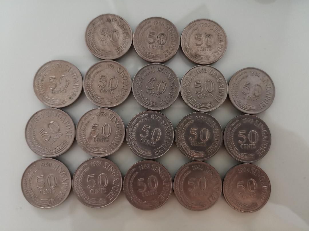 First series of Singapore 50 cents coin, Hobbies & Toys, Memorabilia ...