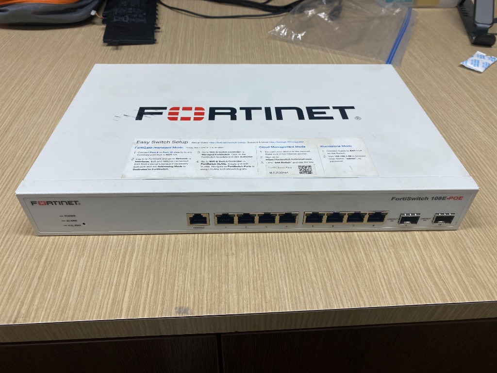 Fortinet FortiSwitch 108E PoE Ethernet Switch, Computers & Tech, Office ...