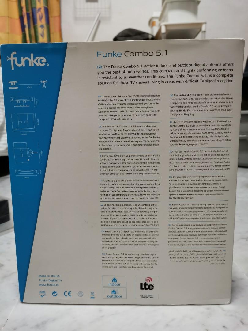 Funke City Combo 5.1 Indoor Antenna, Computers & Tech, Parts ...