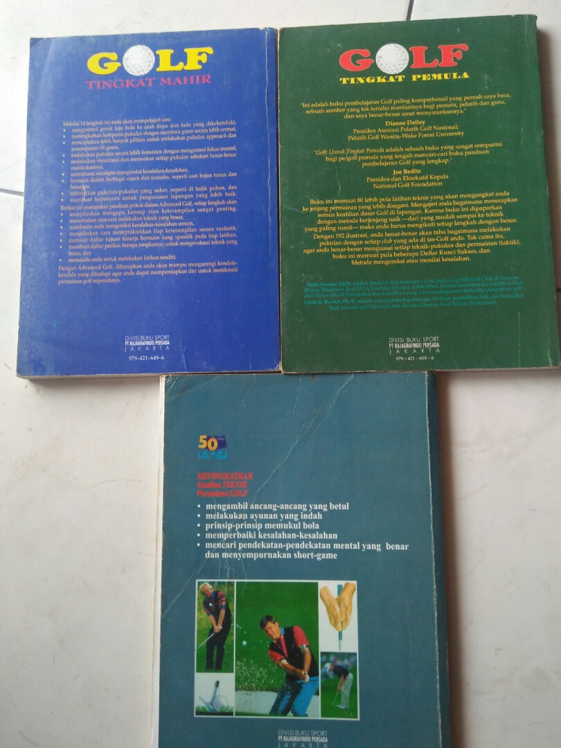 Golf (3buah buku), Buku & Alat Tulis, Buku di Carousell