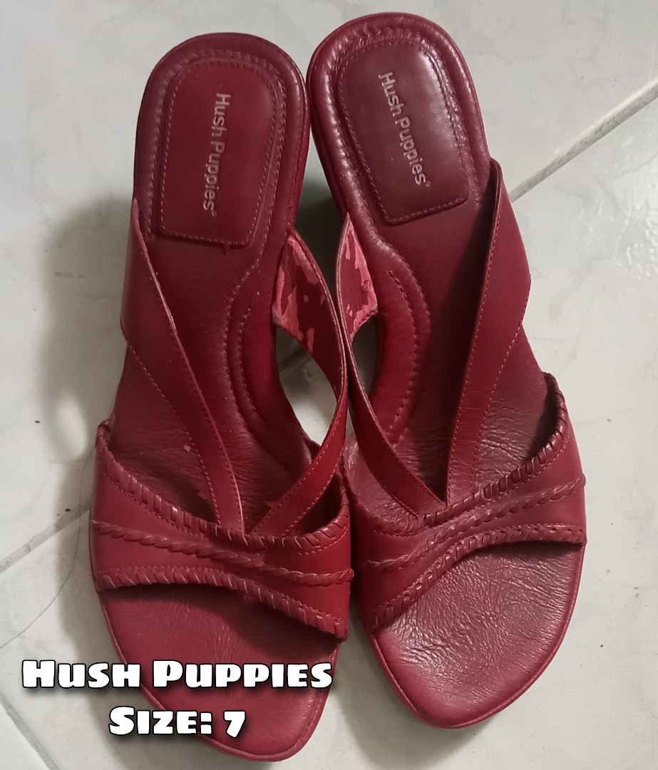 Hush Puppies Red Sandals, Women's Fashion, Footwear, Sandals on Carousell