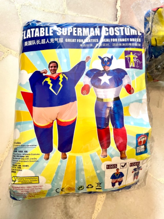 Inflatable Superman Costume with Fan inside, Hobbies & Toys, Toys ...