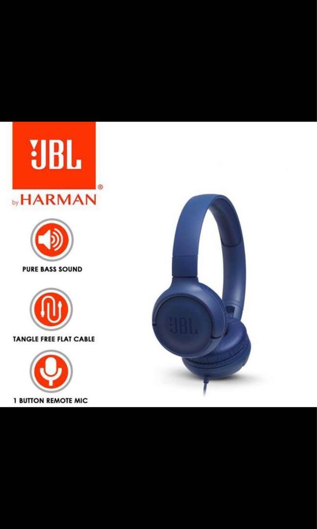 JBL Tune 500 / T500 / Tune500 Wired On Ear Headphones, Audio ...
