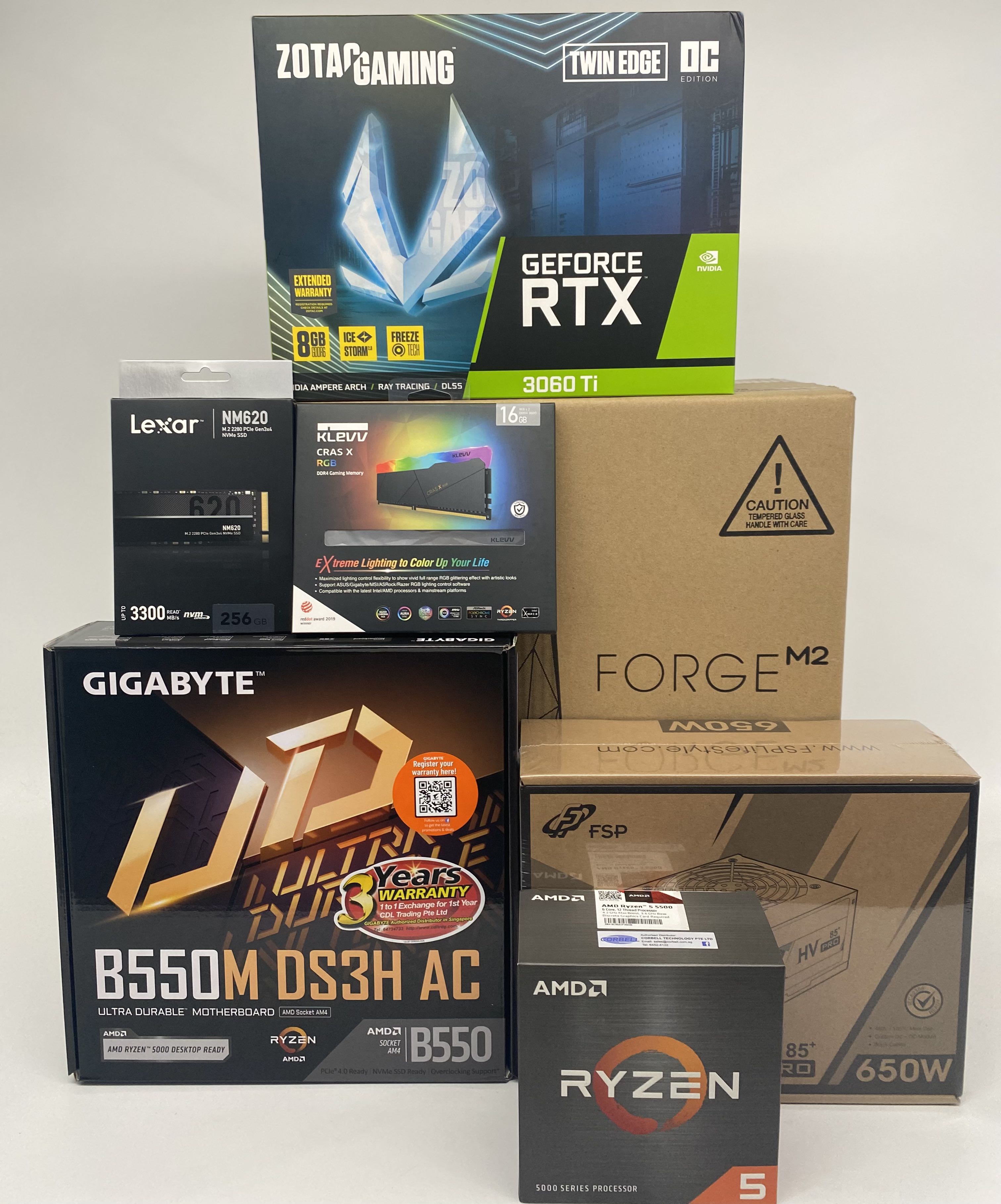 INSANE PROMO 3060 TI + Ryzen 5 5500 custom pc gaming computer desktop ...