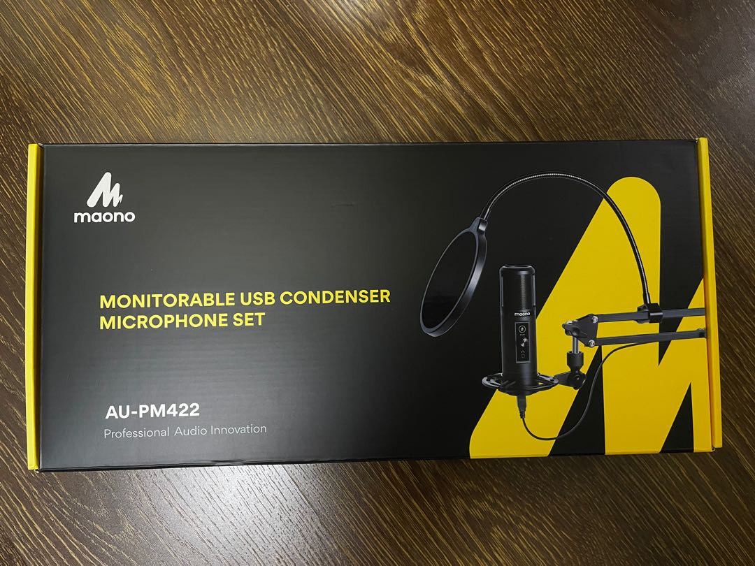 Maono USB Microphone Setup AU-PM422, Audio, Microphones on Carousell