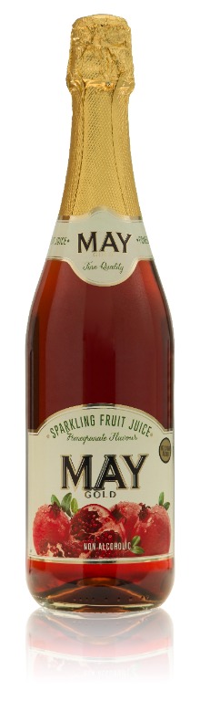 May Sparkling Pomegranate Juice, Glass Bottle, No Added Sugar, No ...