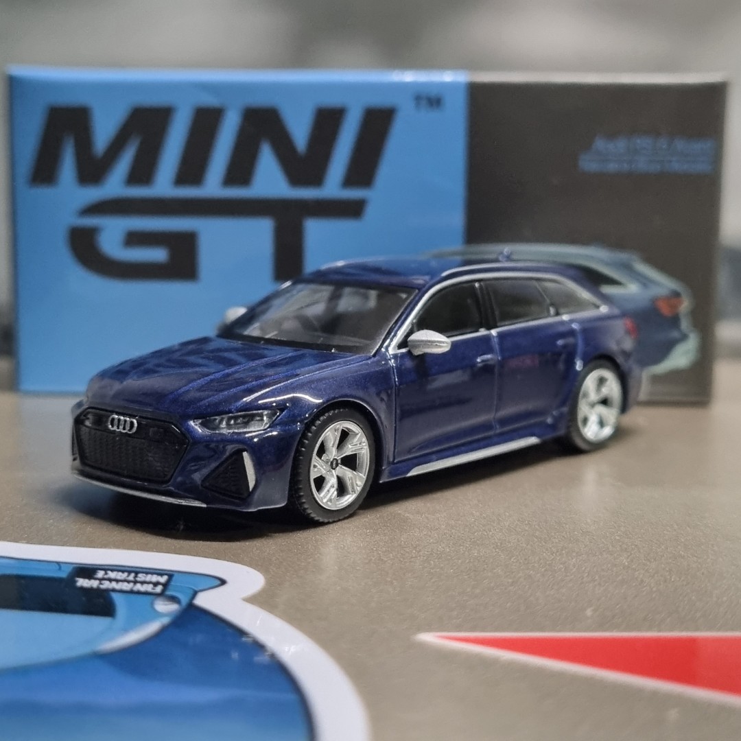 Mini GT Audi RS6 Avant Blue Metallic 1/64 Diecast Toy Car, Hobbies ...