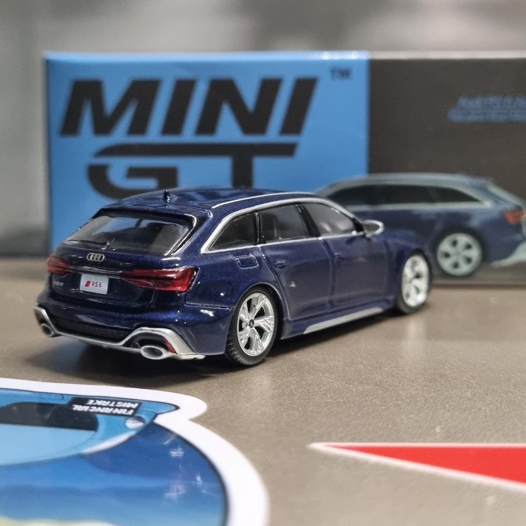 Mini GT Audi RS6 Avant Blue Metallic 1/64 Diecast Toy Car, Hobbies ...