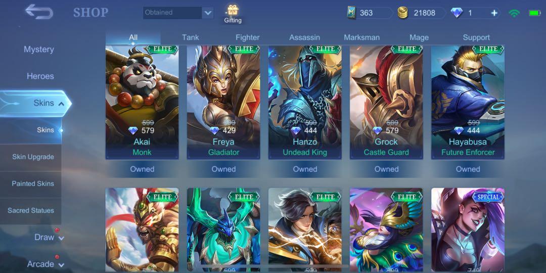 Mobile Legends Ling Collector and Yi Sun Shin Collector account, Video ...