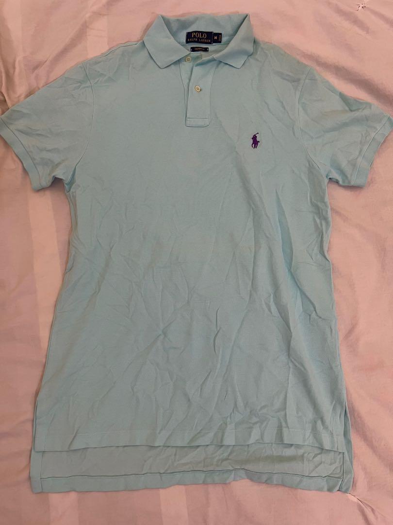 Original Baby Blue Polo by Ralph Lauren, Men's Fashion, Tops & Sets ...