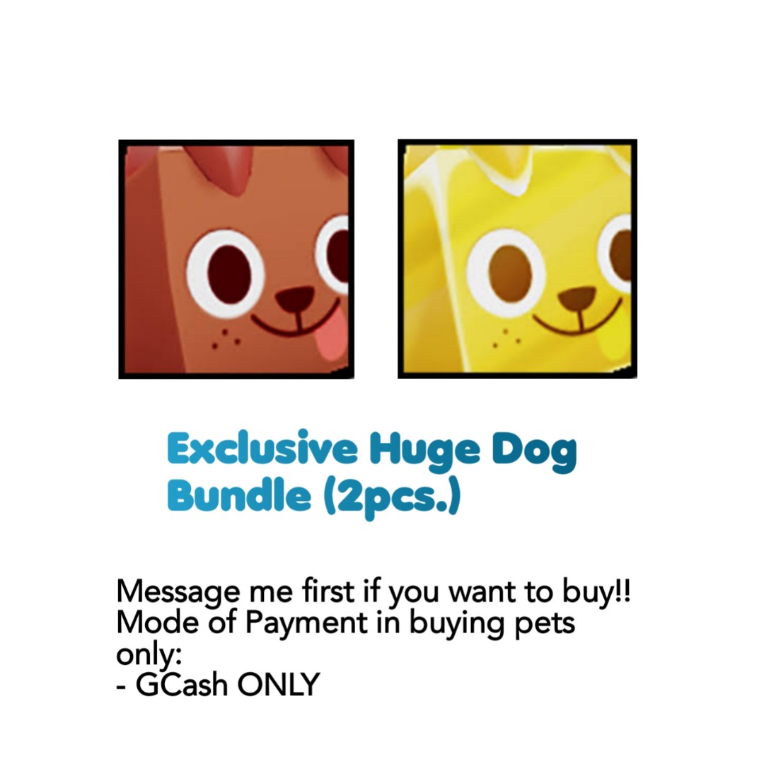 Pet Simulator X Exclusive Huge Dog Bundle, Video Gaming, Video Games ...