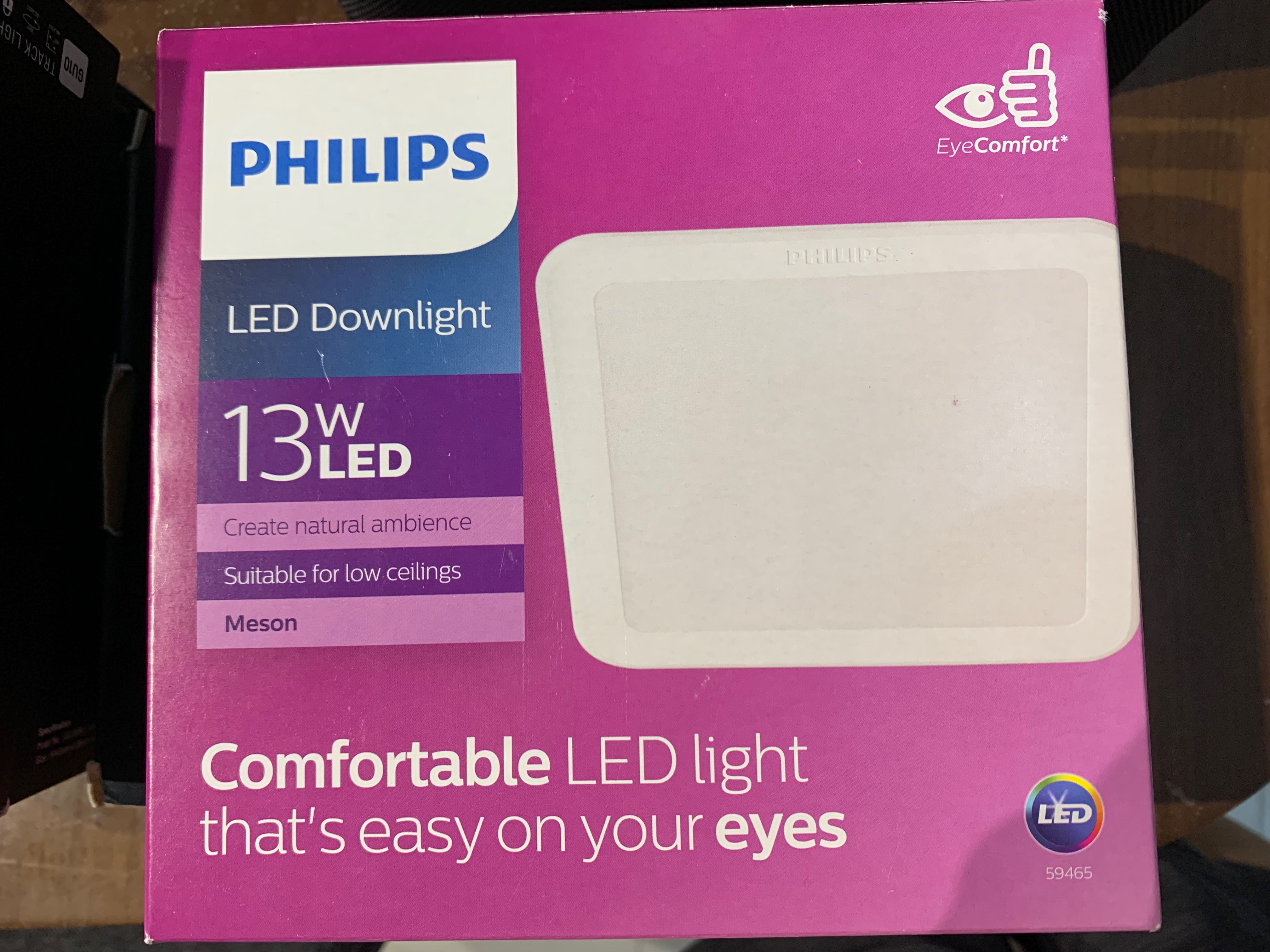 Philips 13W LED downlight (warm light) , Furniture & Home Living ...