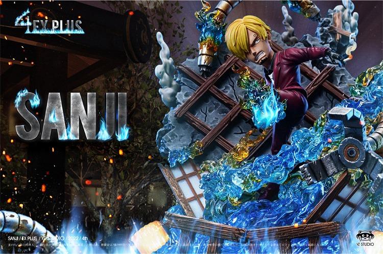 【PO】Vinsmoke Sanji Blue Flame Ifrit Jambe WCF Figure YZ Studio One ...