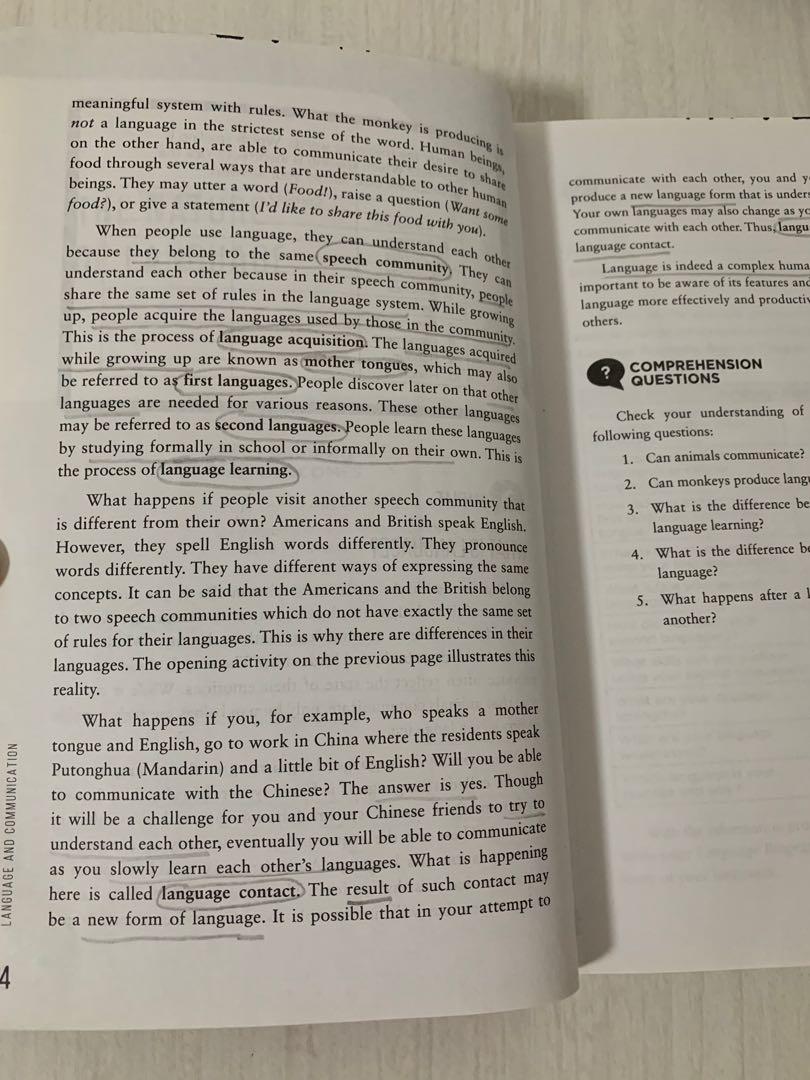 Purposive Communication Using English in Multilingual Context (by Madrunio and Martin), Hobbies ...